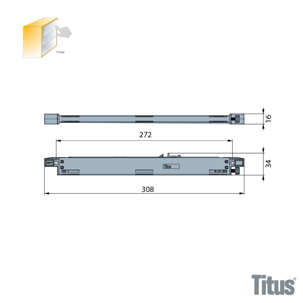 Push open para corredera Tacto Slimline TITUS (8001500) – Pablo Montans ...