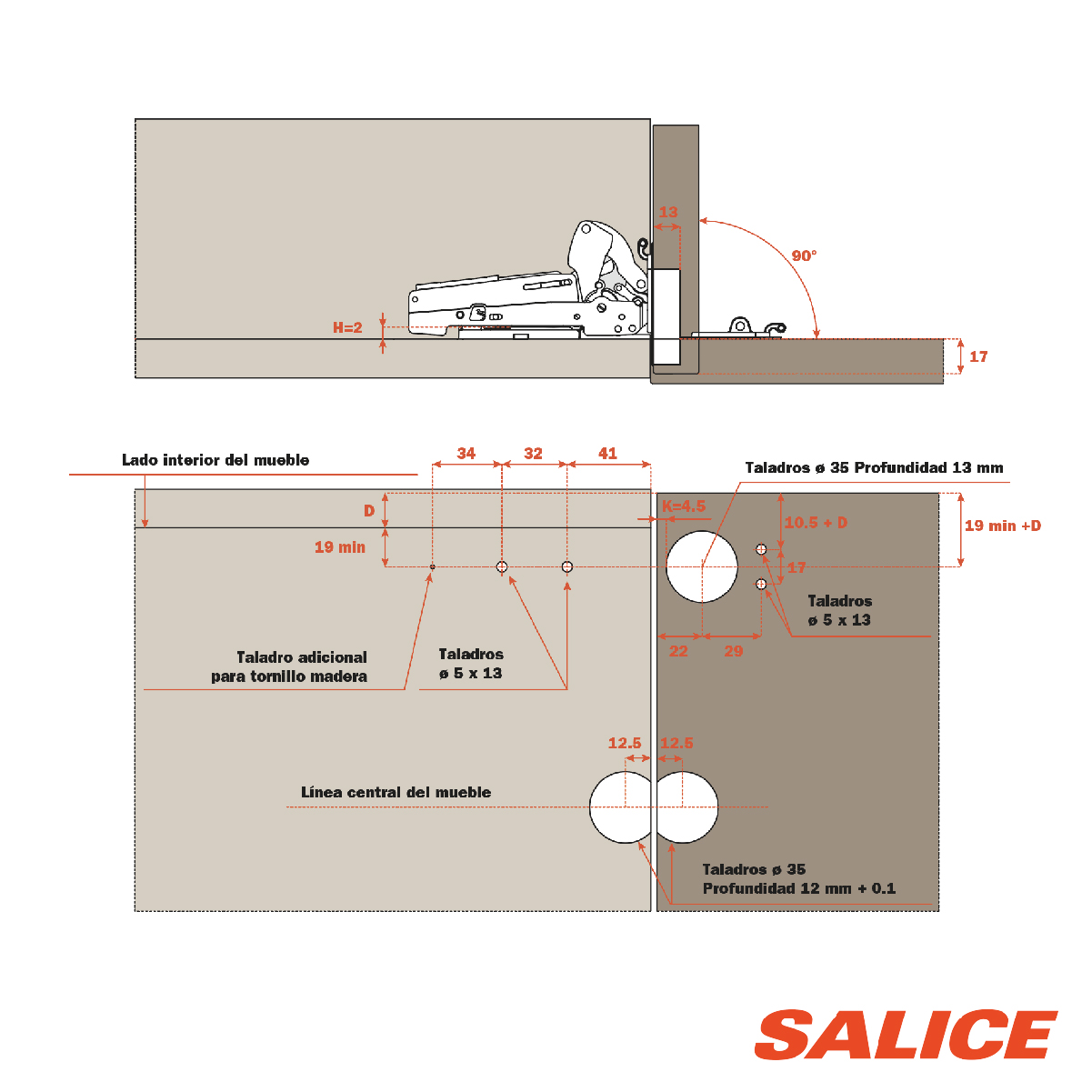 SALICE Pacta puerta abatible Smove H40 (3450110) – Pablo Montans S.R.L.