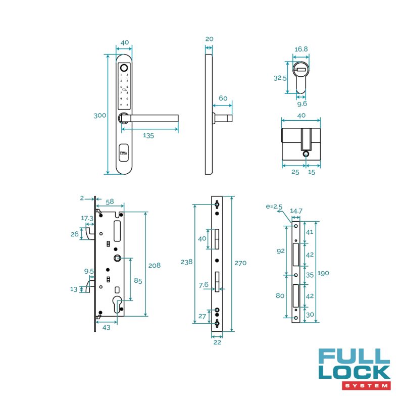 Cerradura Blugate 68 Full Lock (mortise corrediza 45×85) (2584110 ...